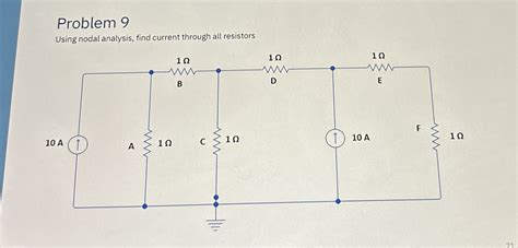 Solved Problem Using Nodal Analysis Find Current Through Chegg