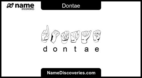 Dontae Name Meaning And Origin