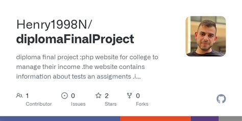 Github Henry N Diplomafinalproject Diploma Final Project Php Website For College To