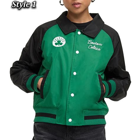 Greenblack Boston Celtics Throwback Jacket