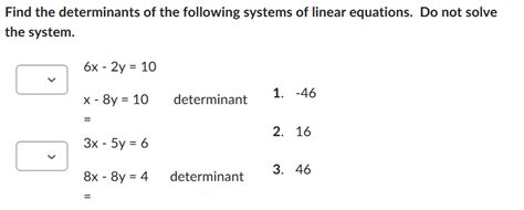 Solved Please Help Me Solve This Find The Determinants Of Chegg