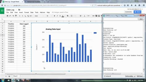 Data Logging Arduino To Spreadsheet Plus Realtime Graphic Youtube