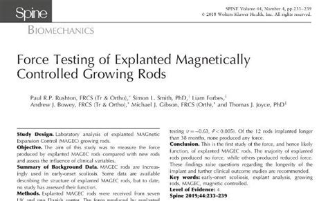 Andrew James Bowey On Linkedin Published Today In Spine Keep Sending Your Explants To Our