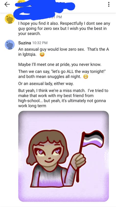 Respectfully I Dont See Any Guy Going For Zero Sex R Asexuality