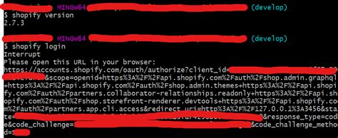 shopify login doesn t open browser or print authorization url · issue