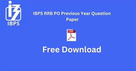Ibps Rrb Po Previous Year Question Paper Pdf Download Prelims Mains