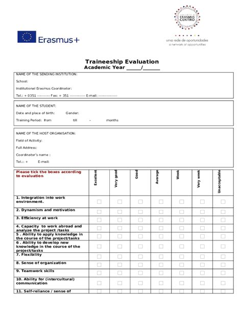 Traineeship Template2019 1doc Higher Education Doc Template