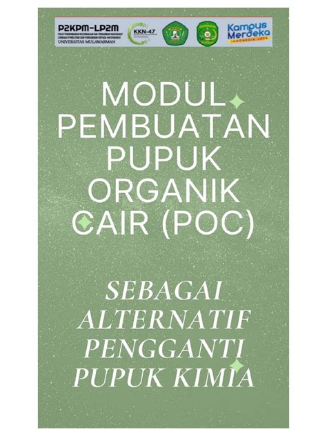 Modul Pembuatan Pupuk Organik Cair Pdf