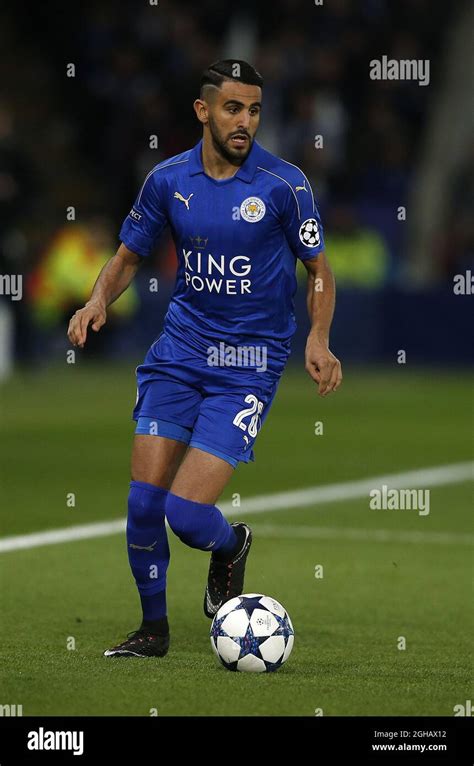 Riyad Mahrez Of Leicester City During The UEFA Champions League Round