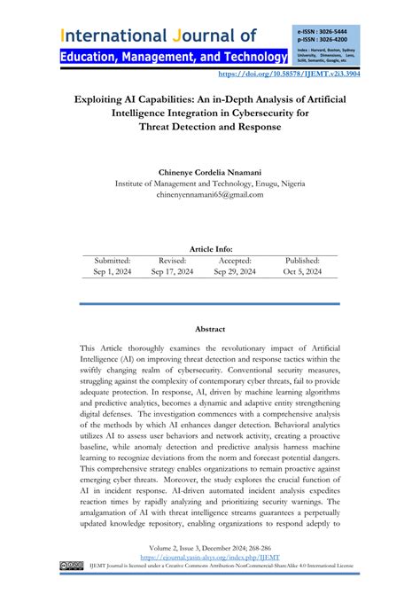 Pdf Exploiting Ai Capabilities An In Depth Analysis Of Artificial