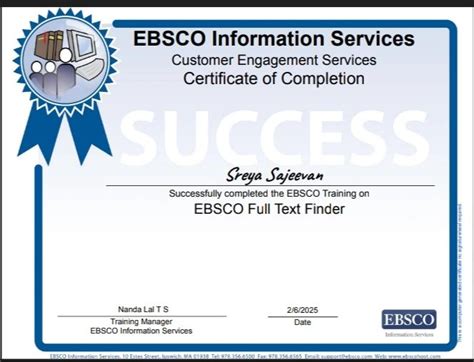 i m excited to share that i have successfully completed the ebsco
