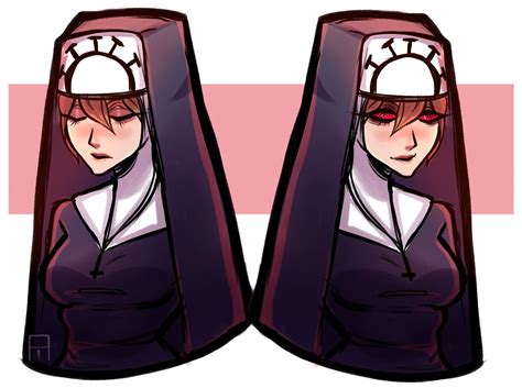 Skullgirls Nun Idea Cute Kawaii Drawings Angels And Demons Fighting