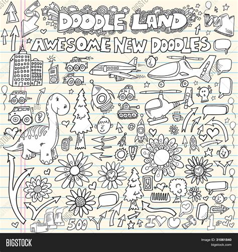 Notebook Doodle Vector And Photo Free Trial Bigstock