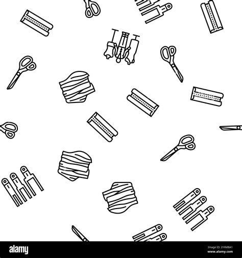 Dressmaking Fashion Sewing Style Seamless Pattern Vector Stock Vector