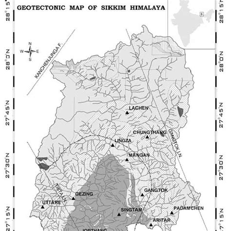 A Generalized Geological Map Of The Himalayas Showing The Different