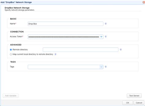 Dropbox Network Storage