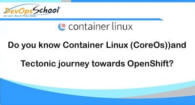 Do You Know Container Linux CoreOs And Tectonic Journey Towards OpenShift DevOpsbabe Com