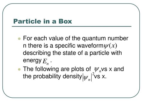 PPT Particle In A Box PowerPoint Presentation Free Download ID 3943589