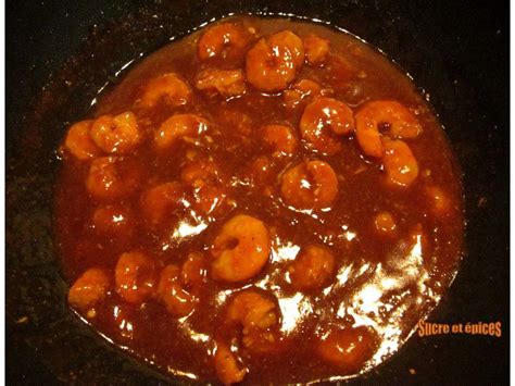 Nouilles aux crevettes à l asiatique en sauce aigre douce
