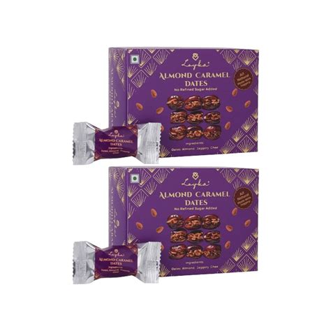 Loyka Almond Caramel Gourmet Choco Dates Pack Of 2 Khajur Price