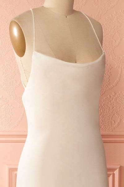 Arantza White Halter Slip Bridal Gown Boudoir 1861