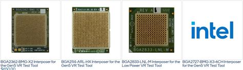 Intel Elenca Gli Interposer Di Test Per Le GPU Next Gen Xe Battlemage E Le CPU Core Ultra