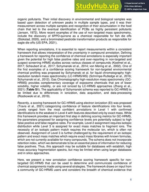 An Actionable Annotation Scoring Framework For Gas Chromatography High Resolution Mass