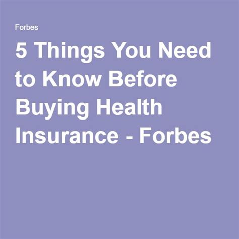 5 Things You Need To Know Before Buying Health Insurance Artofit