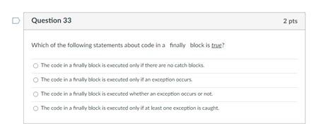 solved question 33 2 pts which of the following statements