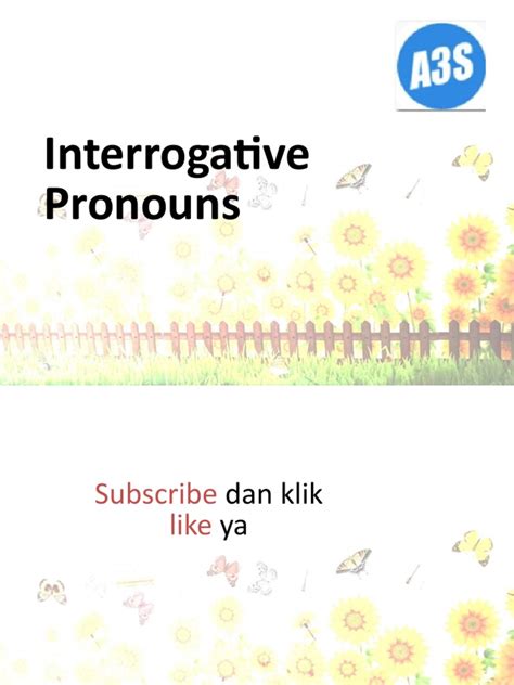 Interogative Pronoun Pdf