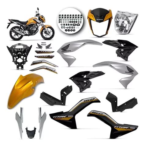 Kit Carenagem Cg Titan 160 Todas As Cores 2022 2023 Parafuso