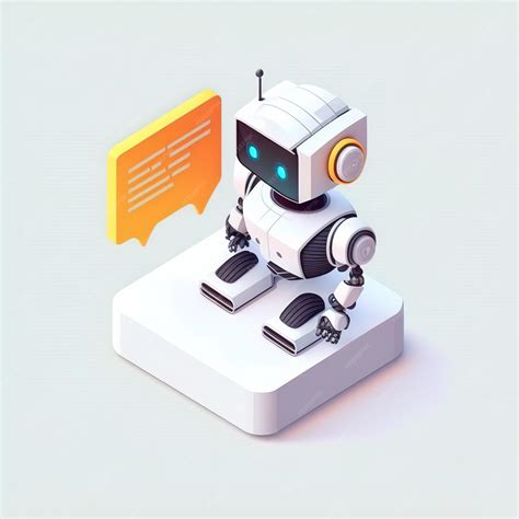 Premium Photo A Robot With A Speech Bubble That Saysroboton It