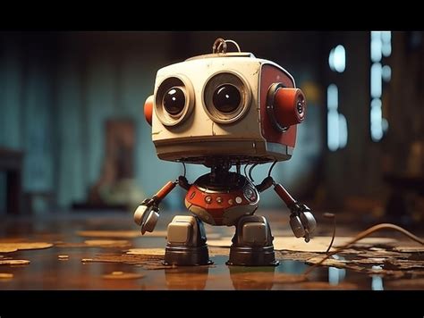 Premium Ai Image Adorable Animated Discord Robot