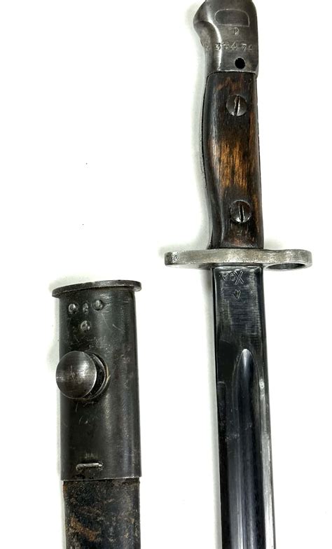 Ww British Model Smle Blade Bayonet With Scabbard Enemy Militaria