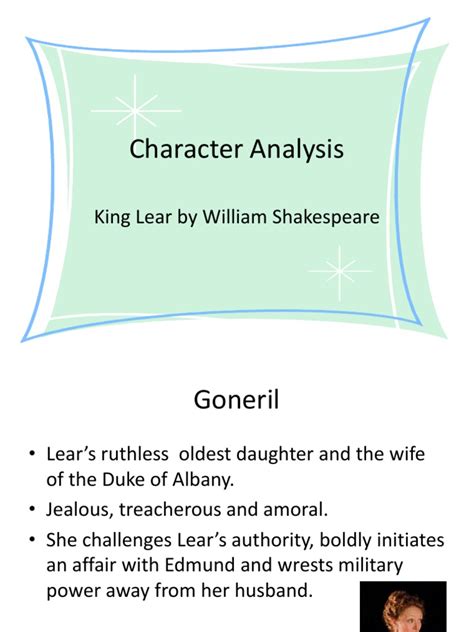 Character Analysis King Lear Pdf