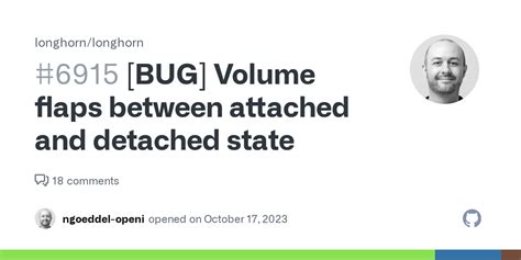 Bug Volume Flaps Between Attached And Detached State · Issue 6915 · Longhornlonghorn · Github