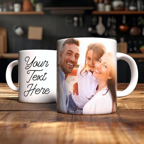 Personalized Photo Mug Custom Image And Text 11oz Ceramic Etsy Uk