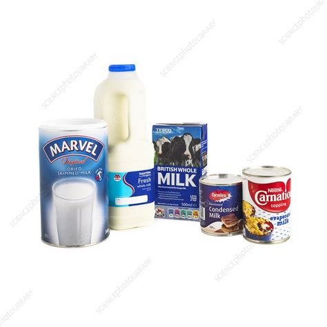 Different Types Of Milk Stock Image C Science Photo Library