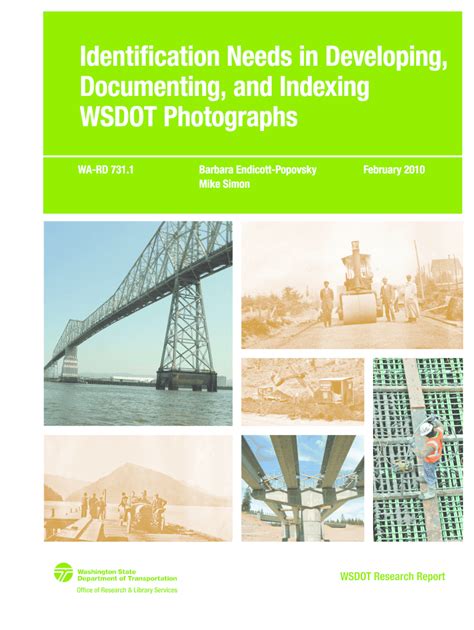 Identification Needs In Developing Documenting And Wsdot Wsdot Wa