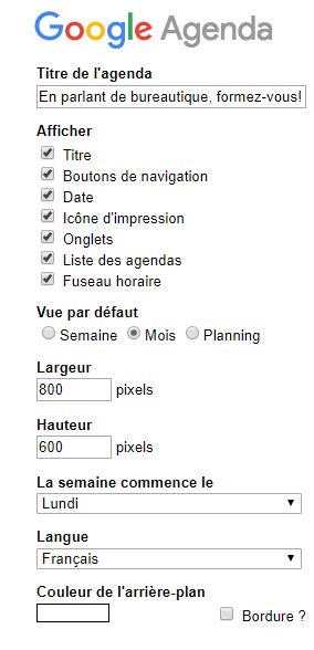 Int Grer Un Calendrier Google Sur Une Page P Dagogie Et Num Rique