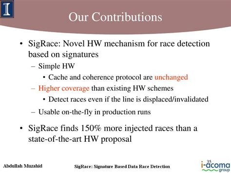 PPT SigRace Signature Based Data Race Detection PowerPoint