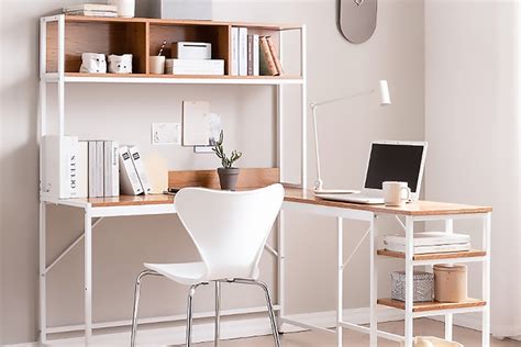 브랜디홈 코너 철제책상 3칸 선반형 컴퓨터 1인용 게이밍데스크 고등학생 책상 겸 테이블 2color 위시버킷