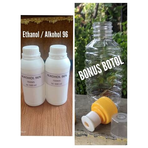 Jual Eksklusif Ethanol Alkohol 96 Persen Teknis 1 Liter Khusus Gojek