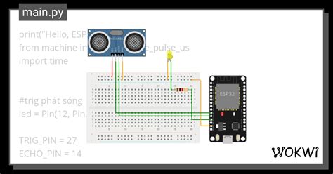 Cảm Biến Khoảng Cách Wokwi Esp32 Stm32 Arduino Simulator