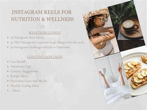 Instagram Reel Ideas Nutrition Wellness Content Creator Etsy