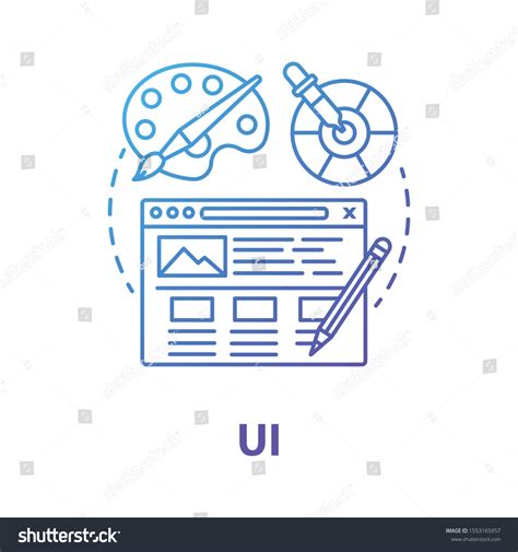 Ui Concept Icon Software Creative Interface Vector De Stock Libre De Regalías 1553165957