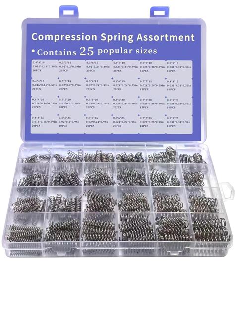 Compression Springs Assortment Kit 420 Pcs 24 Different Sizes