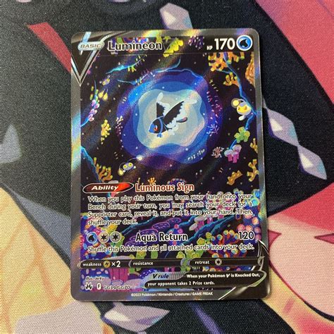 Mavin Lumineon V Full Art Ultra Rare Foil Gg39gg70 Pokemon Crown