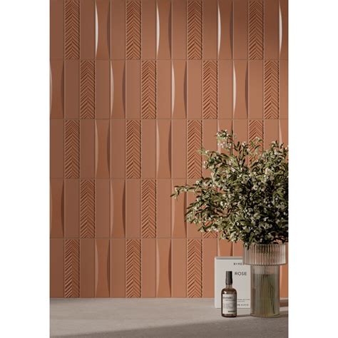 Faïence Murale Terracotta Unie Delight Terrae Soft Satinée 5x20 Cm As