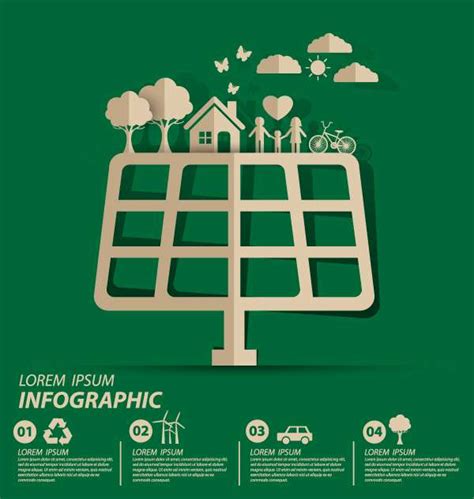 دانلود وکتور لایه باز اینفوگرافی پنل خورشیدی دیجیو